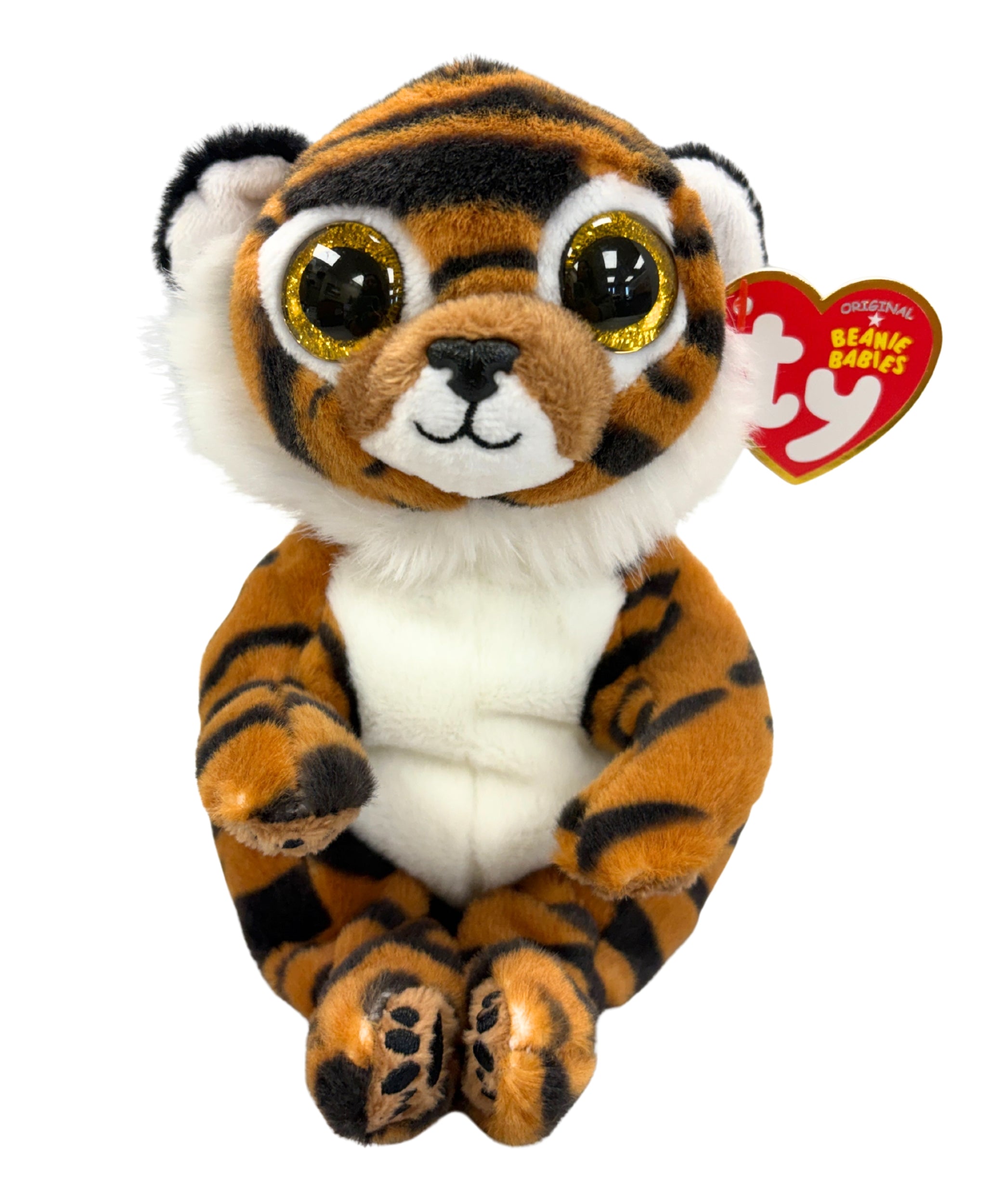Ty Beanie Bellies - Clawdia the Tiger, Glitter Eyes