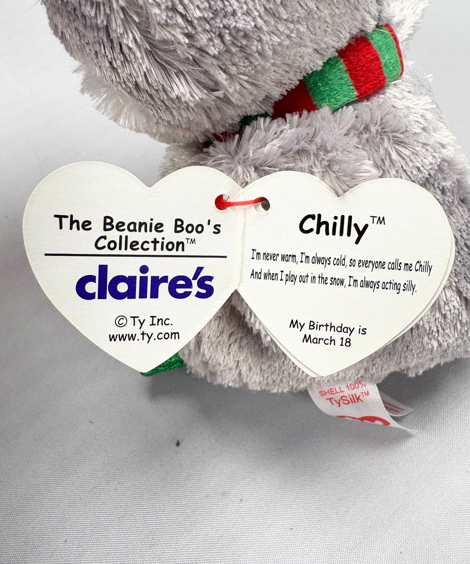 Ty Beanie Boos - Chilly the Penguin, Glitter Eyes, Claire's, Winter