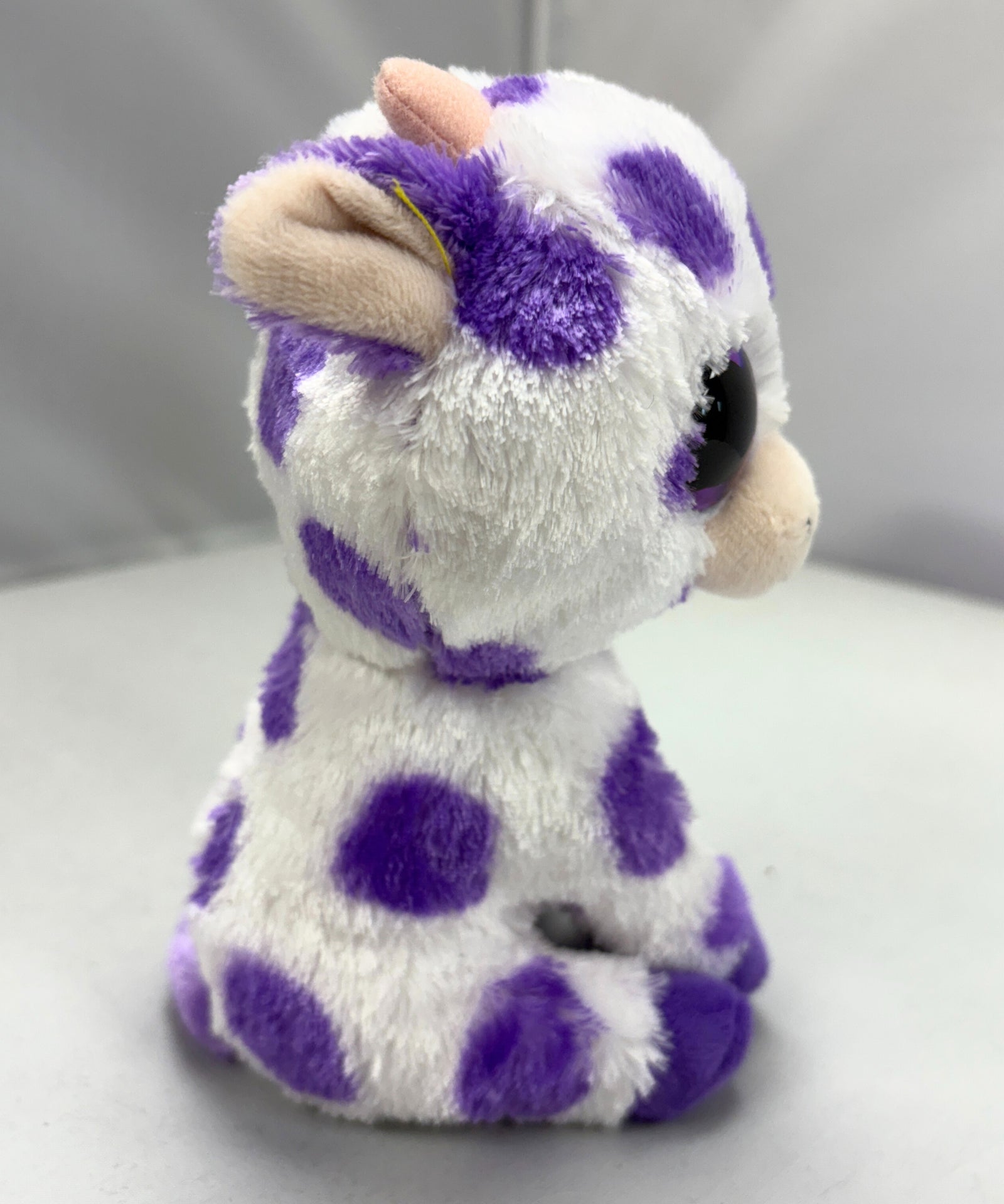 Ty Beanie Boos - Ethel the Purple Cow, Glitter Eyes