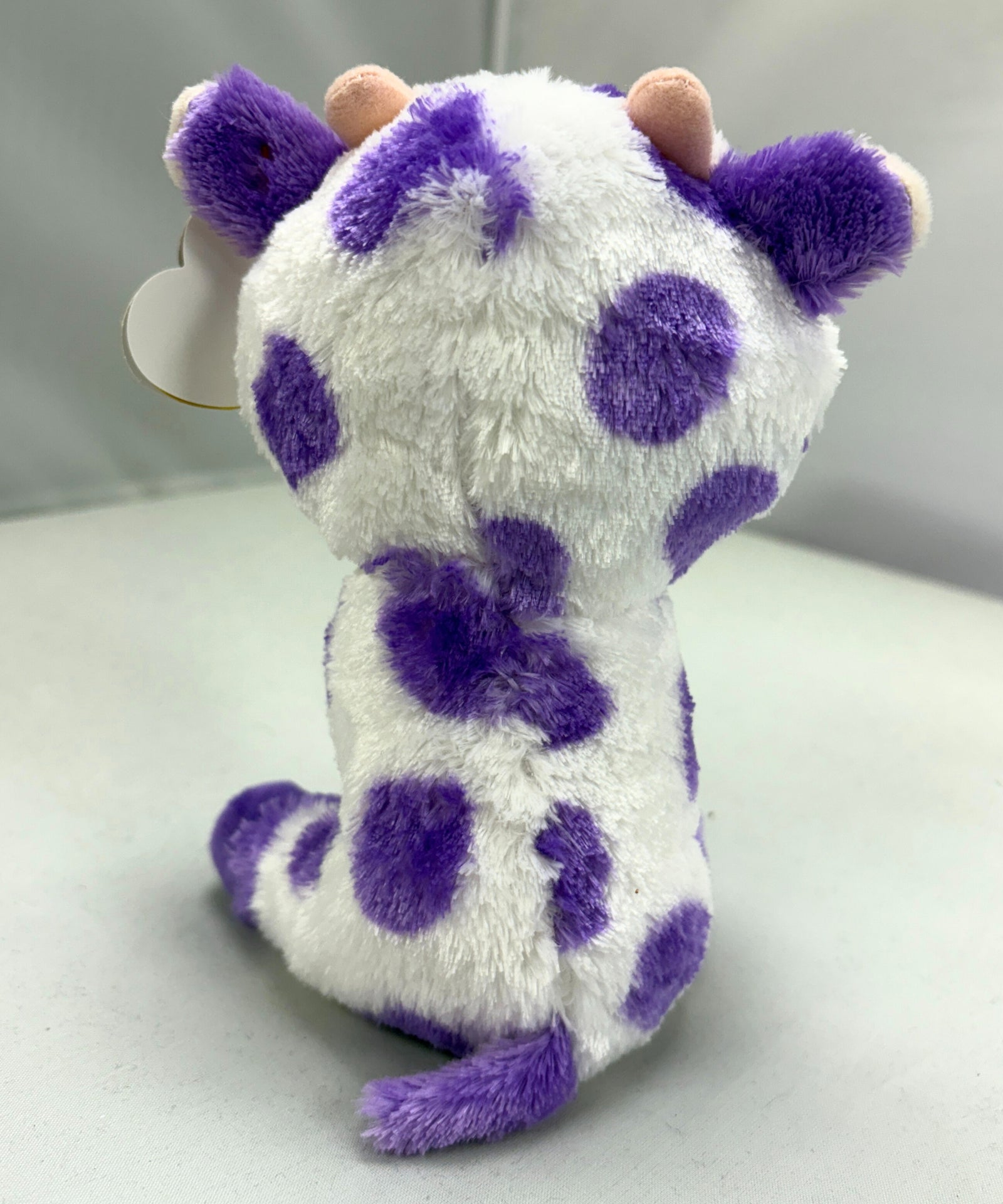 Ty Beanie Boos - Ethel the Purple Cow, Glitter Eyes