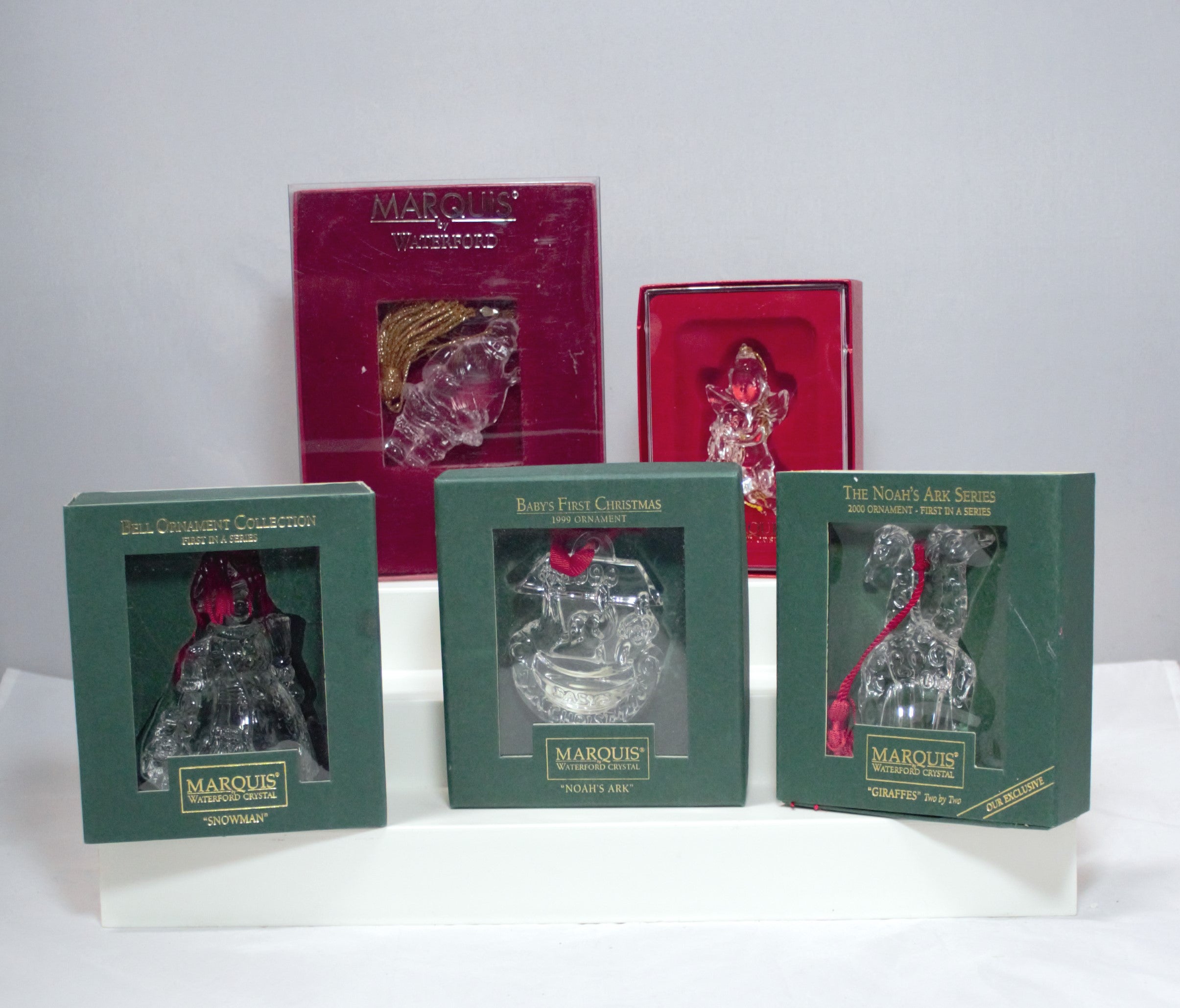 Waterford Crystal Ornaments | Lot of 5 | Noah's Ark, Santa, Snowmen