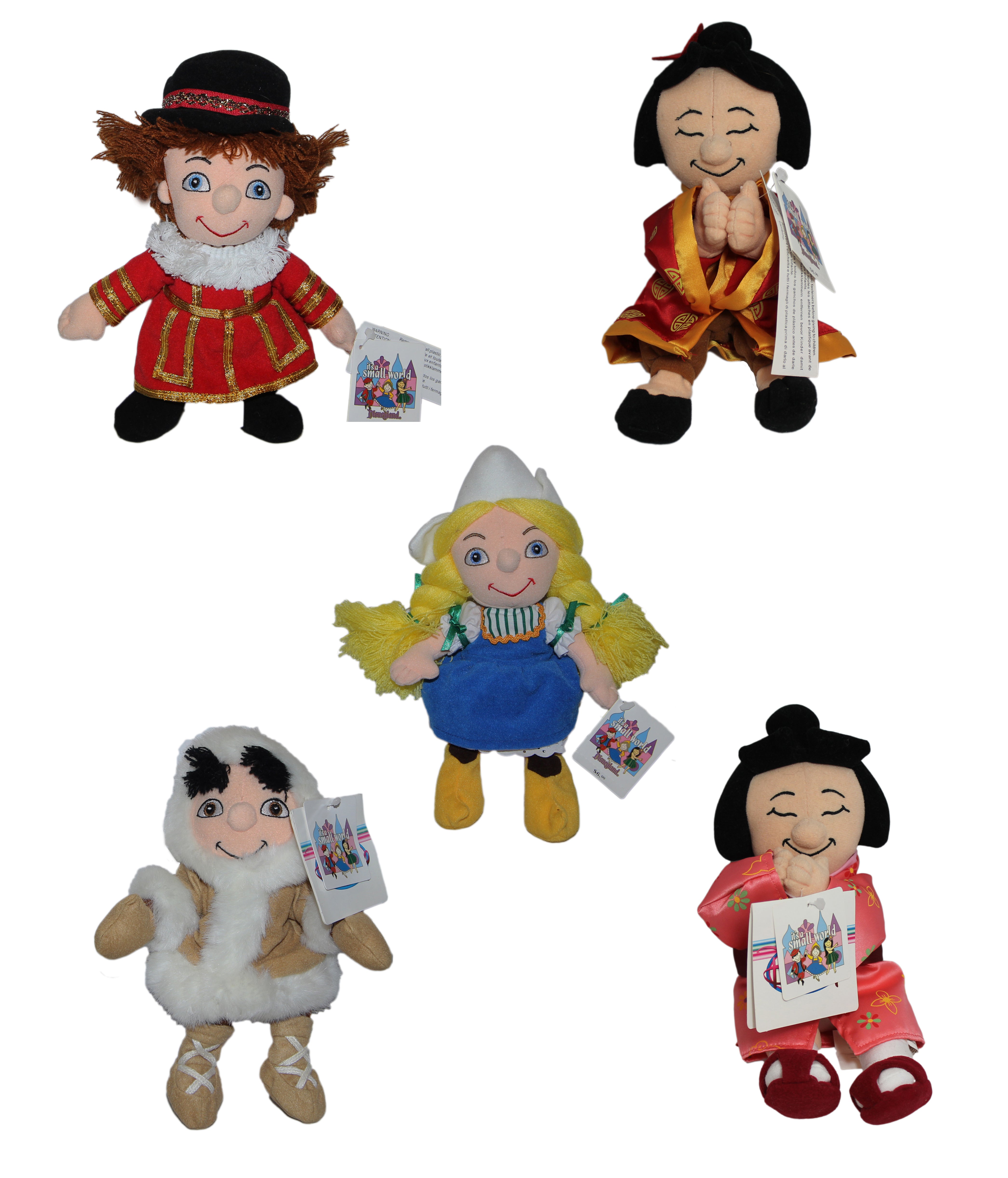 Disney Plush: It's A Small World Set of 5