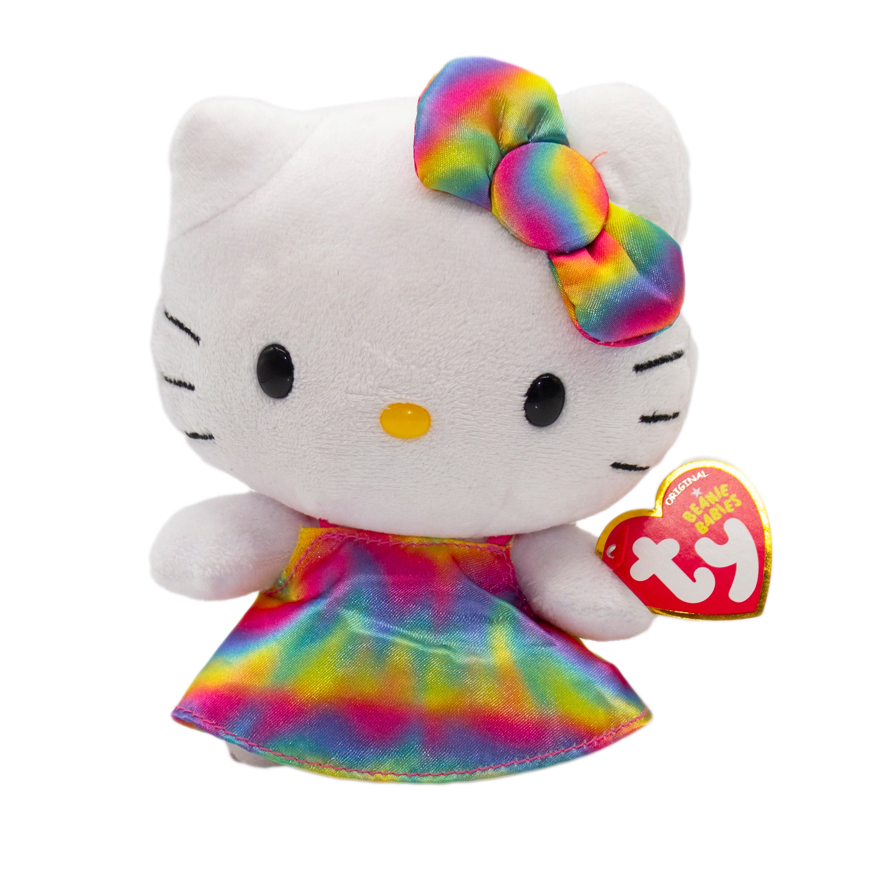 Ty Beanie Baby: Hello Kitty the Cat | Rainbow Dress
