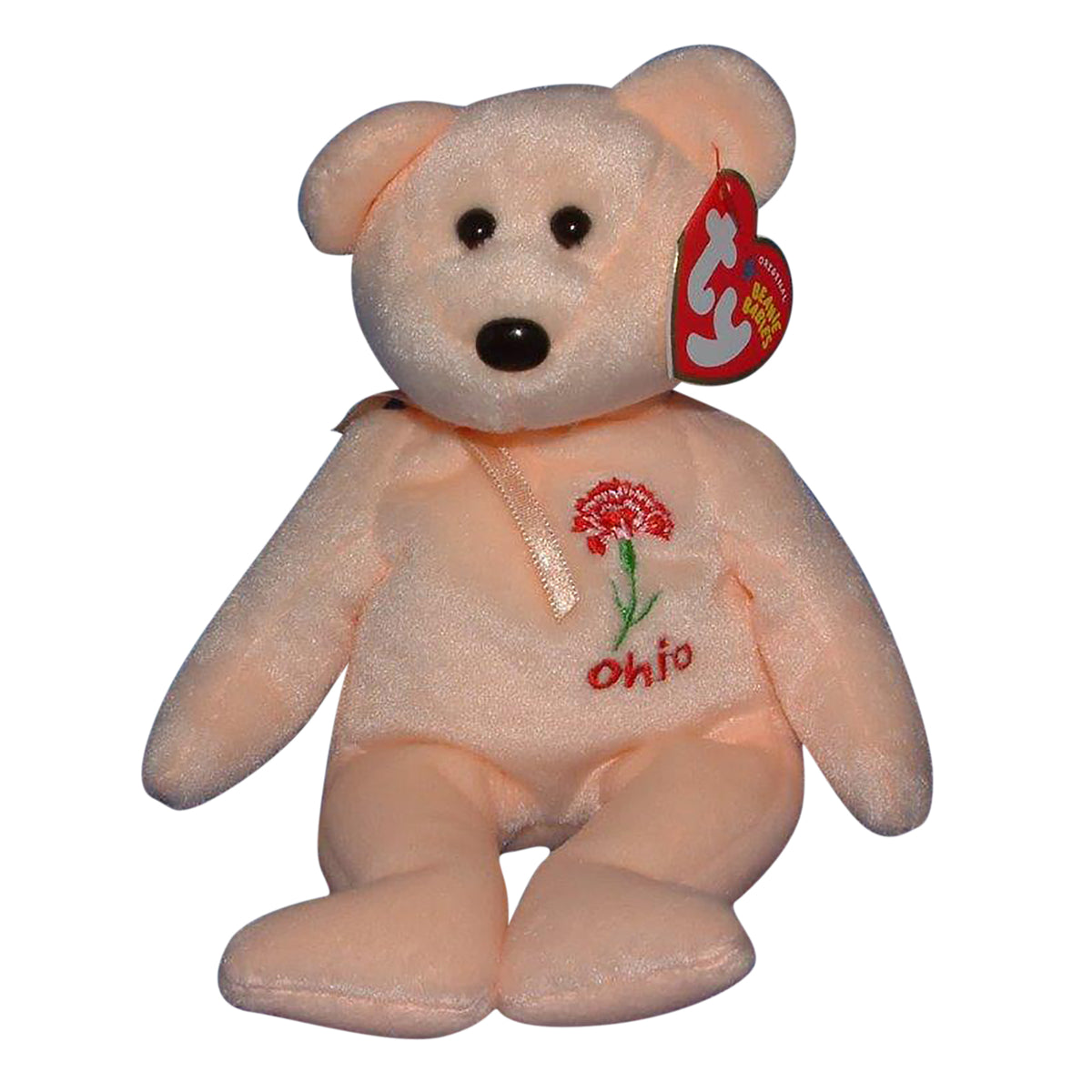 Ty Beanie Baby Ohio Scarlet Carnation the Bear